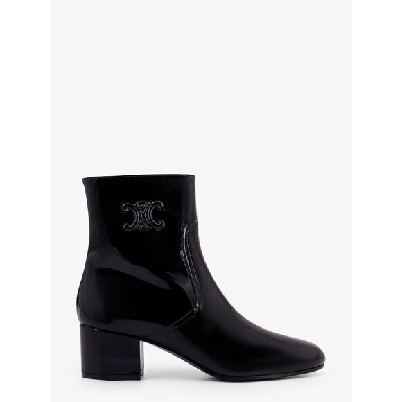Celine | Shoes | Celine Women Patent Leather Boots With Engraved ...